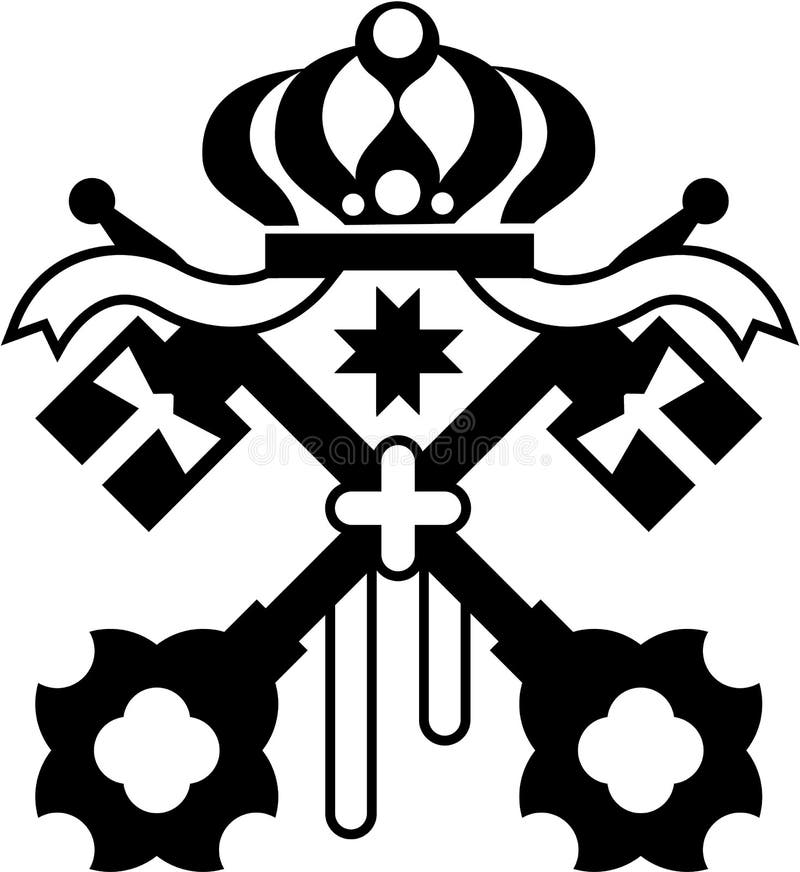 Crossed Keys Symbol Vector Original Stock Vector - Illustration of ...