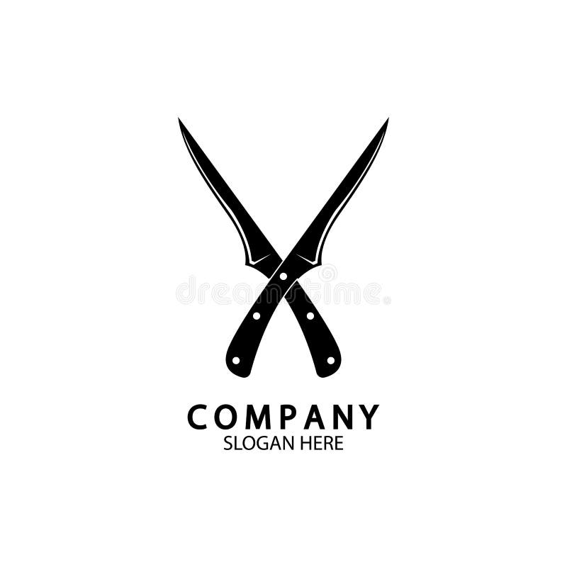 The Crossed Knives Icon. Knife and Chef, Kitchen Symbol Stock ...
