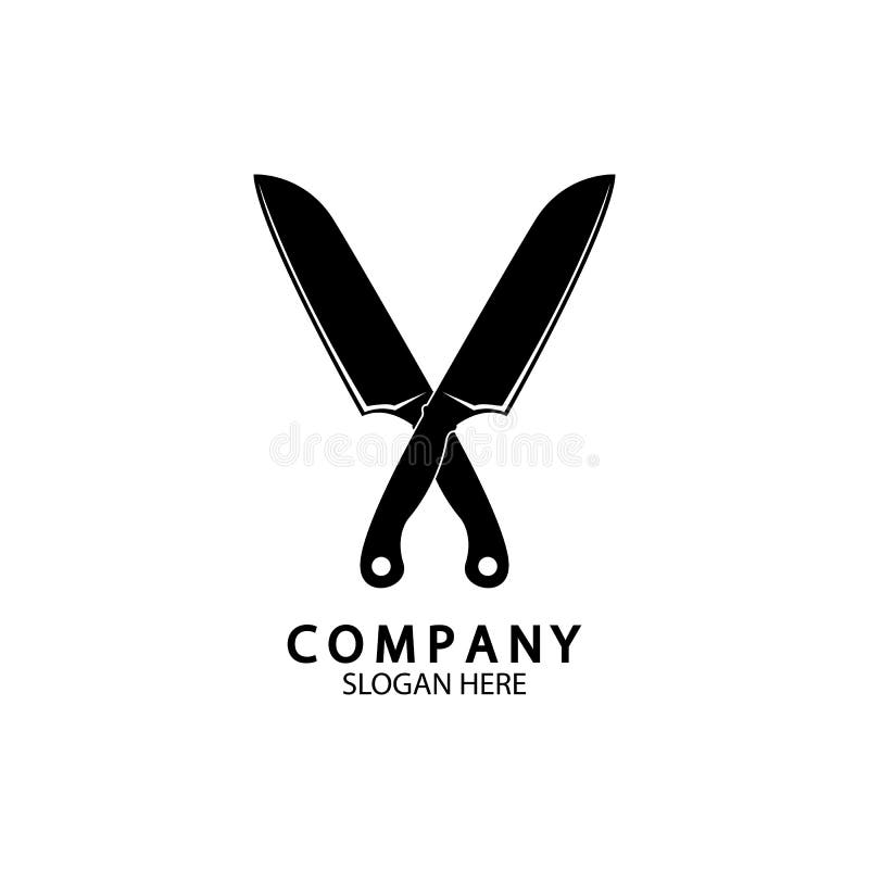 The Crossed Knives Icon. Knife and Chef, Kitchen Symbol Stock ...