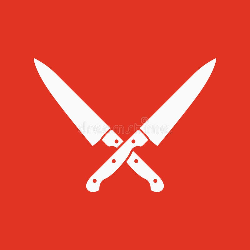 The Crossed Knives Icon. Knife and Chef, Kitchen Symbol Stock Vector ...