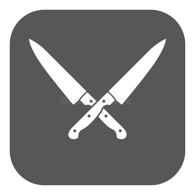 The Crossed Knives Icon. Knife and Chef, Kitchen Symbol Stock Vector ...