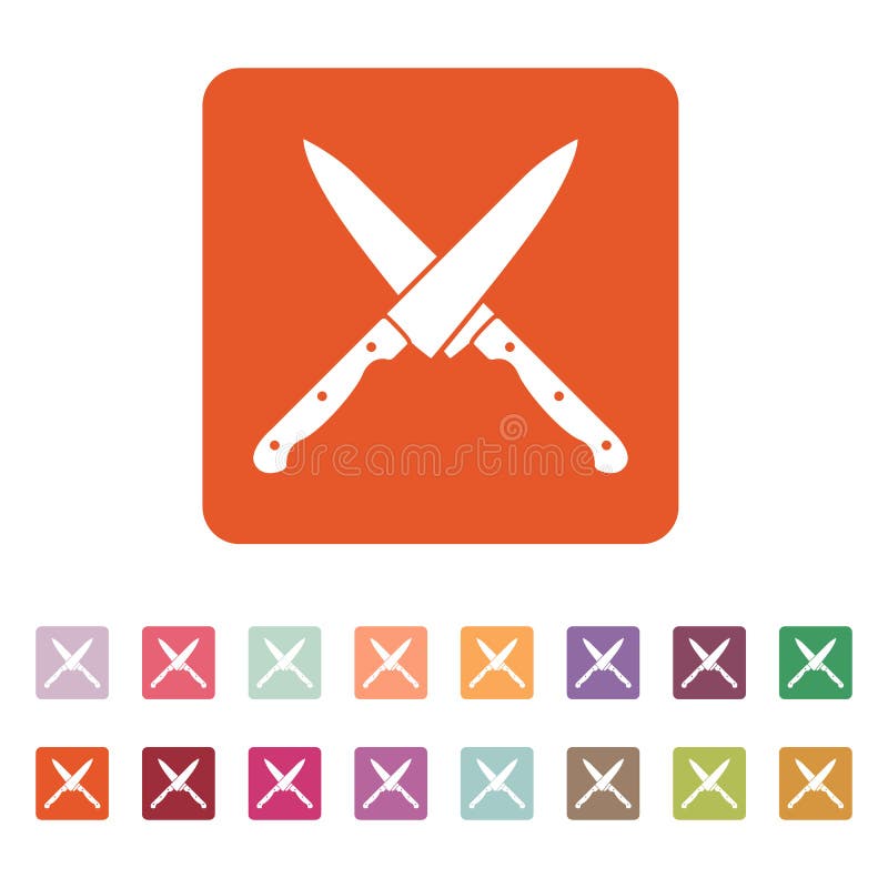 The Crossed Knives Icon. Knife and Chef, Kitchen Symbol Stock Vector ...