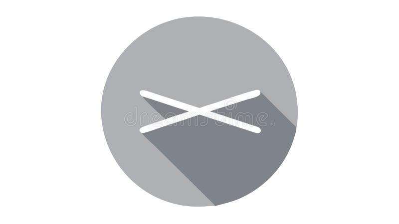 Crossed Lines Icon (X Mark) Representing Close or Delete, Vector Design ...