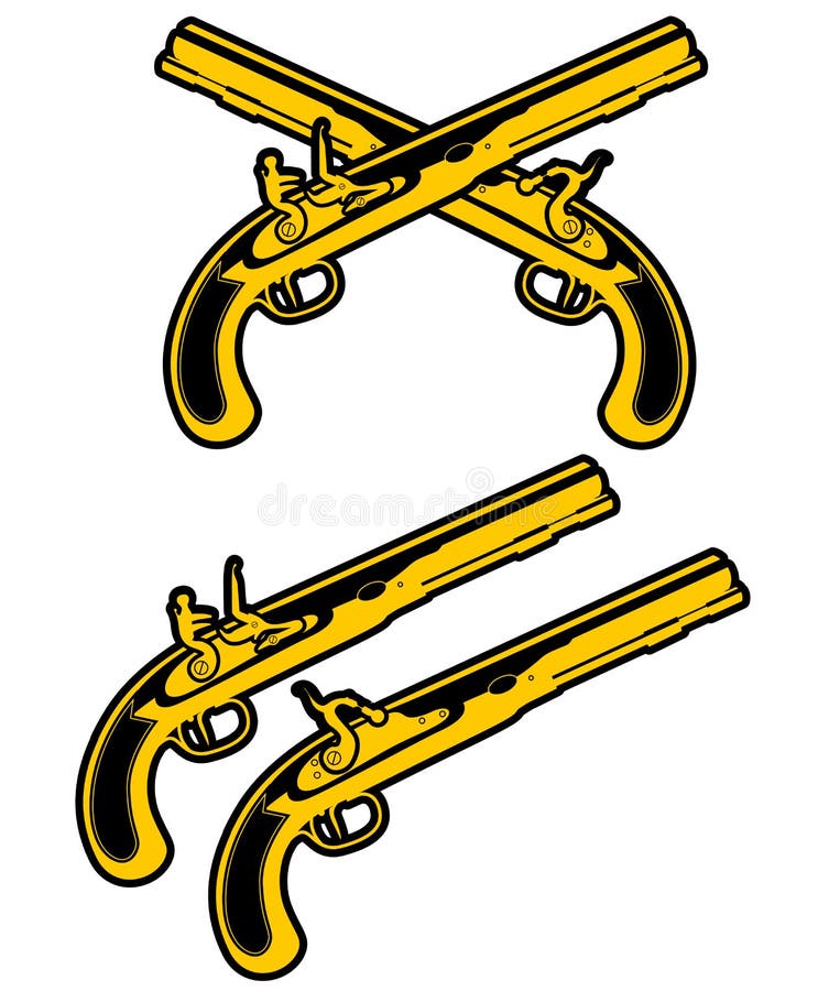 Military Police Crossed Pistols Clipart