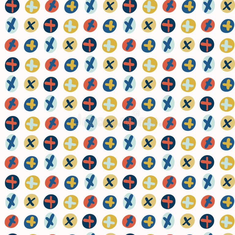 Crossed Out Circles Vector Pattern Stock Vector - Illustration of ...
