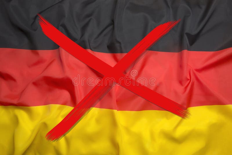 Crossed Out Flag of Russia, Curfew Concept Stock Image - Image of ...