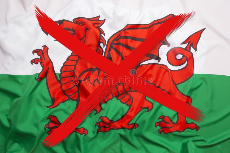 Crossed Out Flag of Russia, Curfew Concept Stock Image - Image of ...