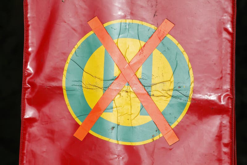 Crossed out road sign stock image. Image of public, transport - 97399829