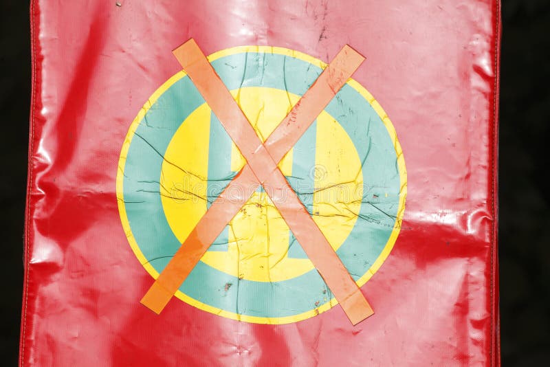 Crossed out road sign stock photo. Image of plastic, public - 97399912