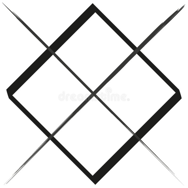Crossed Out Square. Elegant Logo. Vector Illustration. EPS 10 Stock ...
