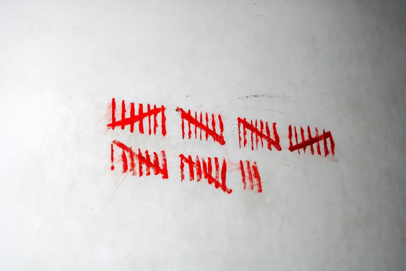 Crossed-out Stripes on the Old Wall Closeup Stock Photo - Image of ...