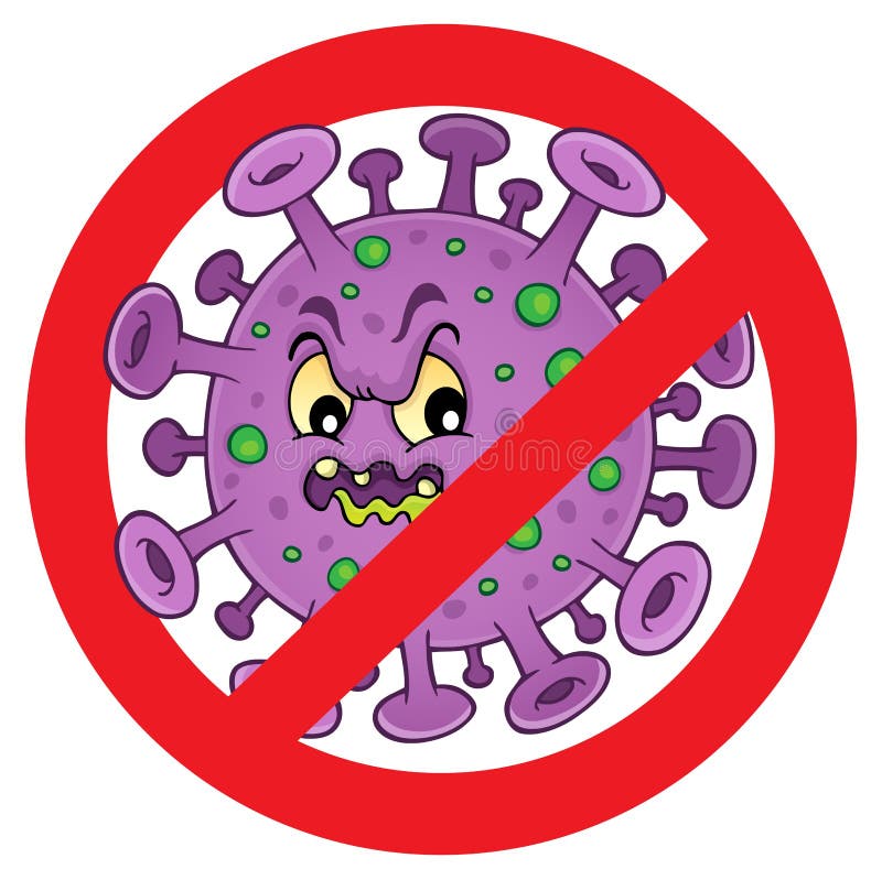 Crossed Out Virus Theme Image 1 Stock Vector - Illustration of draw ...
