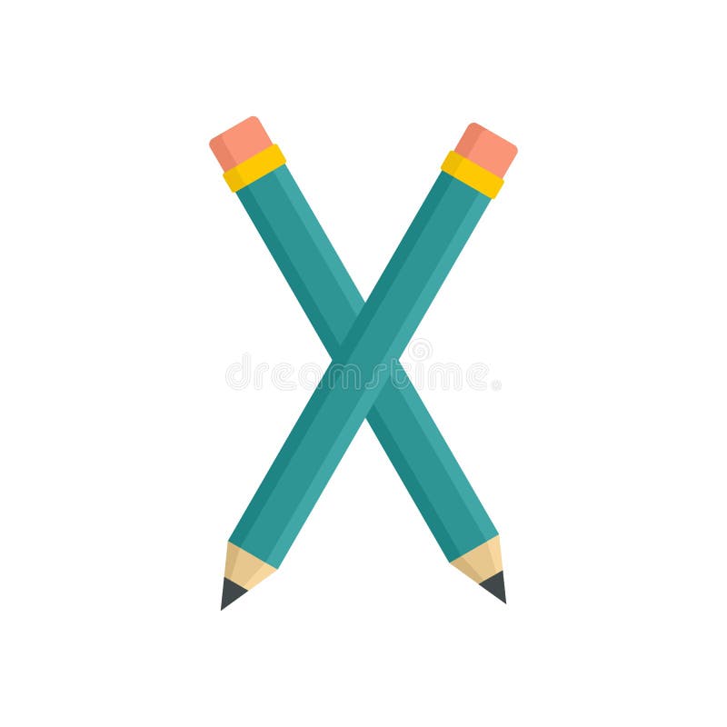 Crossed Pencil and Paint Brush Vector Icon Symbol Isolated on White ... Crossed Pencil and Paint Brush Vector Icon Symbol Isolated on White ...