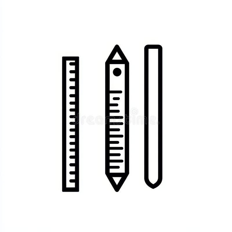 A Crossed Pencil and Ruler Icon Represents Design, Architecture ...