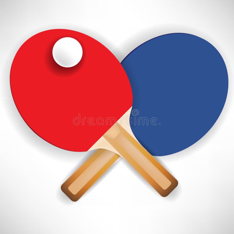 Crossed ping pong rockets stock vector. Illustration of forehand - 21620130