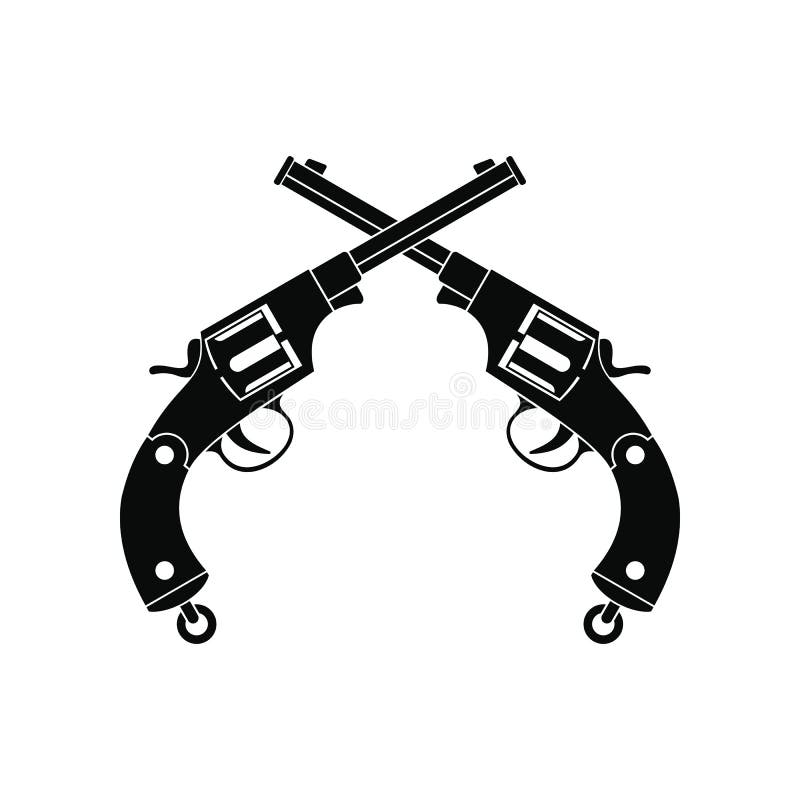 Crossed Revolvers Stock Illustrations – 195 Crossed Revolvers Stock ...