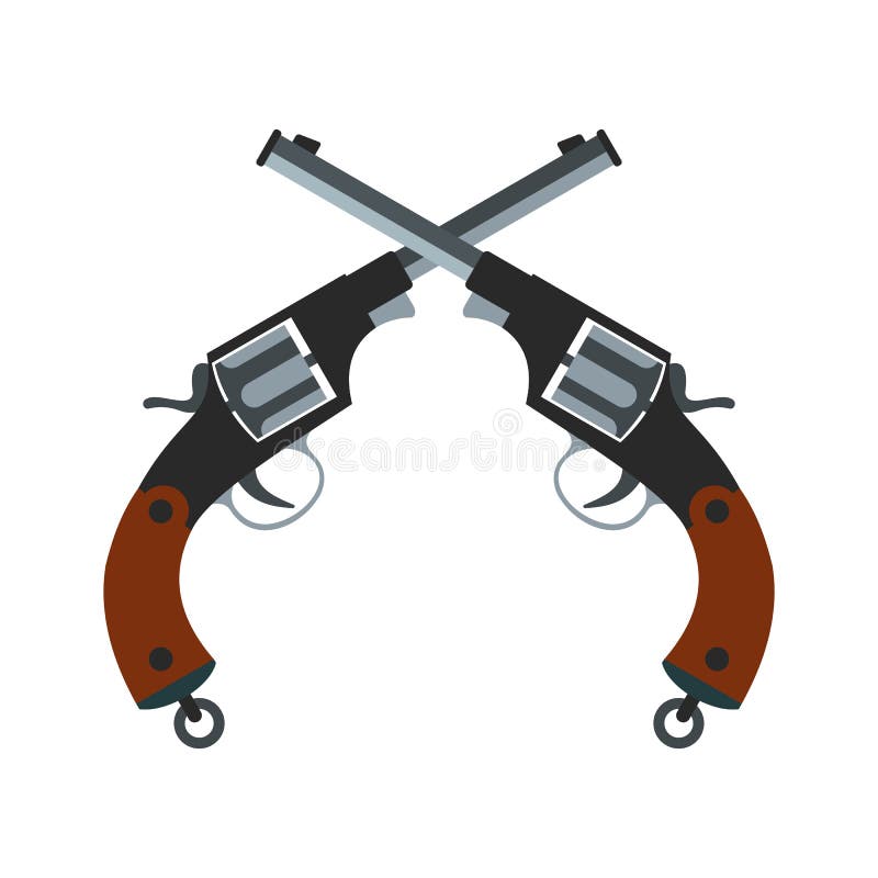 Old Revolvers Icon, Icon Cartoon Stock Vector - Illustration of army ...