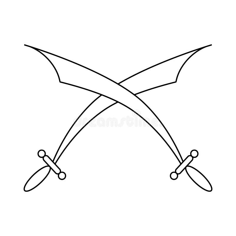 Crossed Scimitars Stock Illustrations – 25 Crossed Scimitars Stock ...