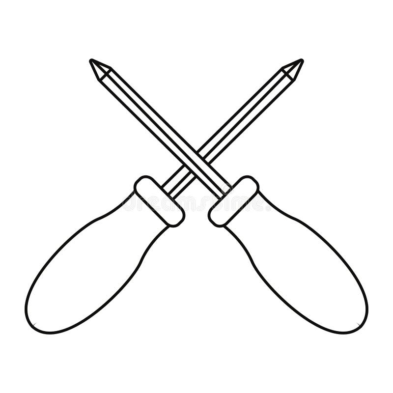 Crossed Screwdrivers Stock Illustrations – 354 Crossed Screwdrivers ...