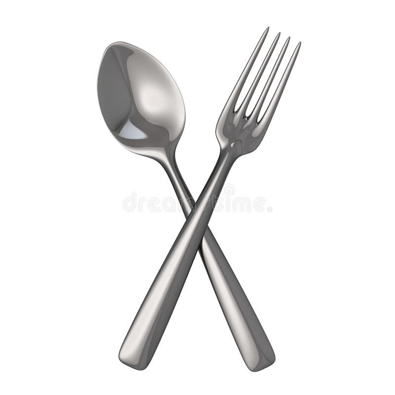 Crossed spoon and fork stock illustration. Illustration of three - 25596260 Crossed spoon and fork stock illustration. Illustration of three - 25596260