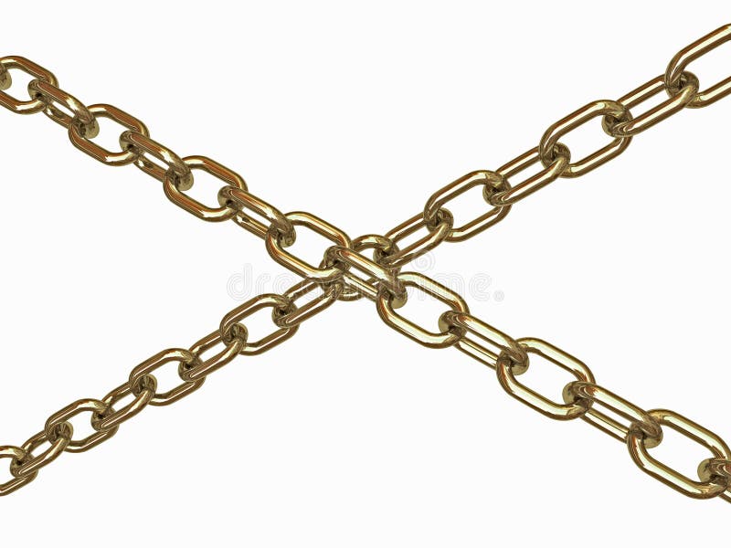 Crossed Steel Chains Picture. Image: 8426863