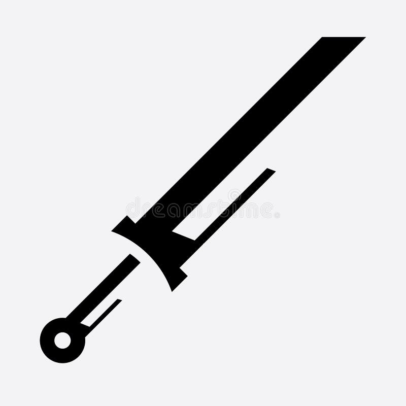 Crossed Swords Vector Icon Illustration Stock Vector - Illustration of ...