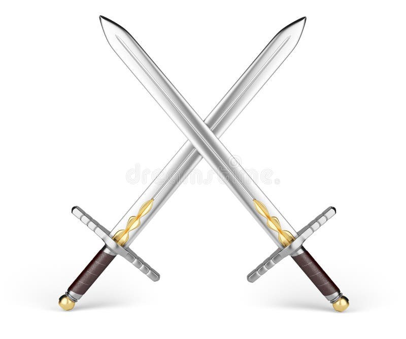 Crossed swords stock illustration. Illustration of sword - 33476703