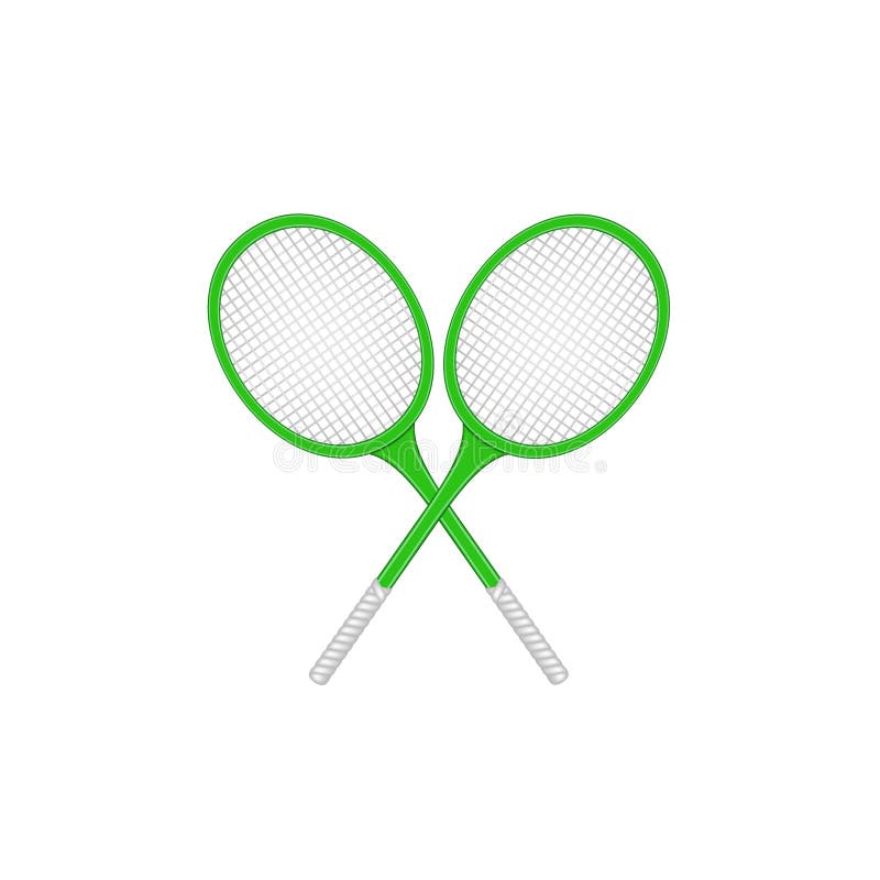 Two crossed tennis rackets stock vector. Illustration of crossed - 33759645