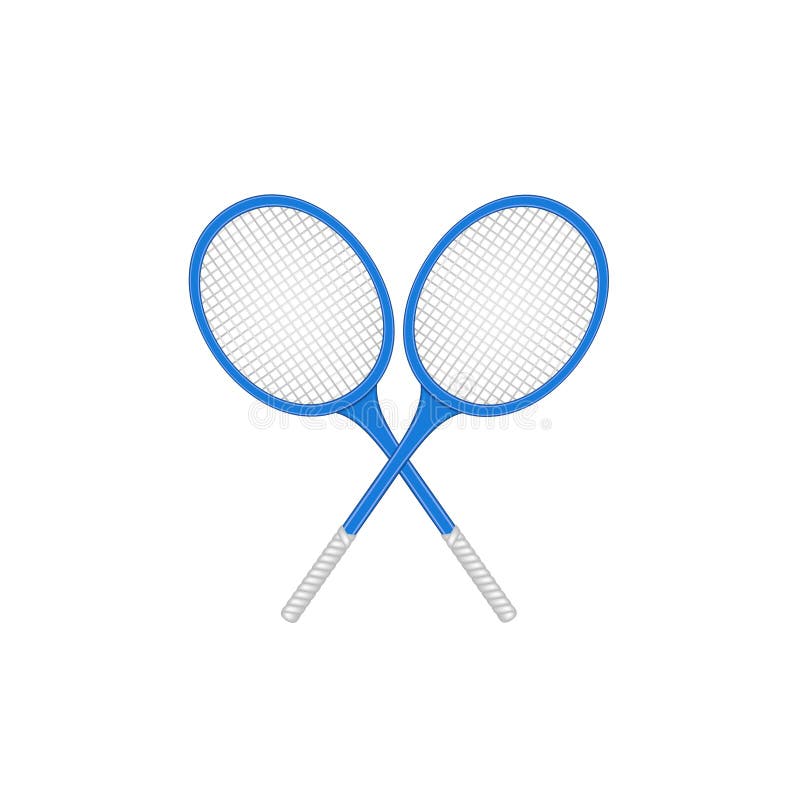 Two crossed tennis rackets stock vector. Illustration of crossed - 33759645