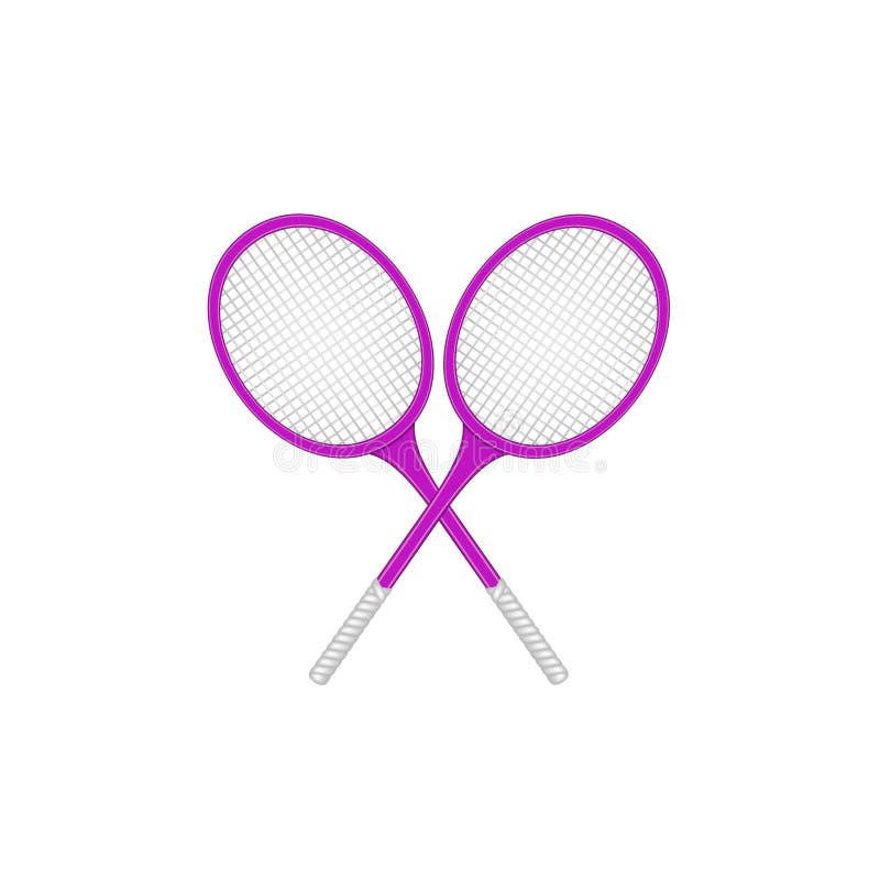 Two crossed tennis rackets stock vector. Illustration of crossed - 33759645