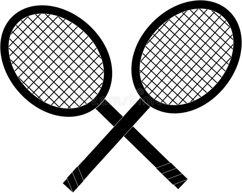 Crossed Tennis Racquets Stock Illustrations – 33 Crossed Tennis ...