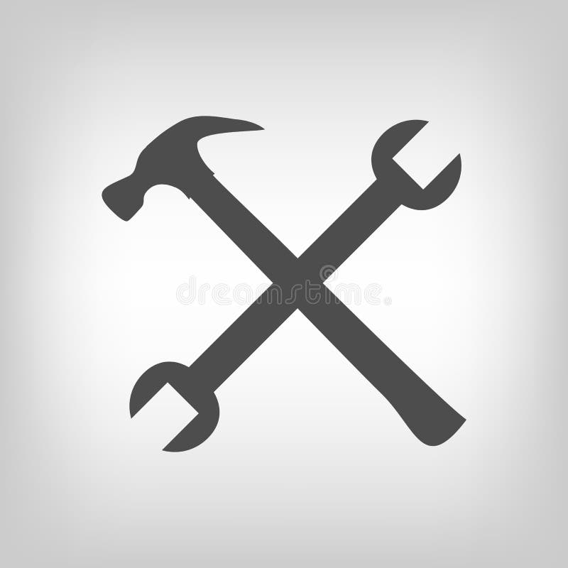Crossed tools stock vector. Illustration of adjustment - 43790828