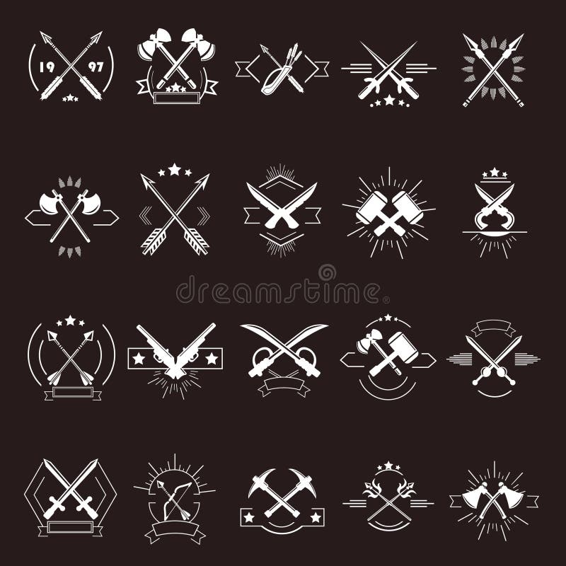 Crossed Weapons Stock Illustrations – 706 Crossed Weapons Stock ...