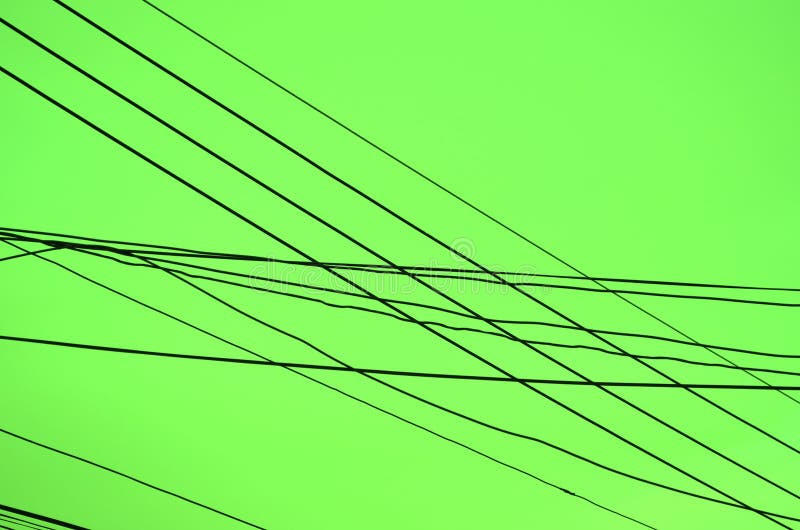 Crossed Wires Over a Green Background Stock Photo - Image of green ...