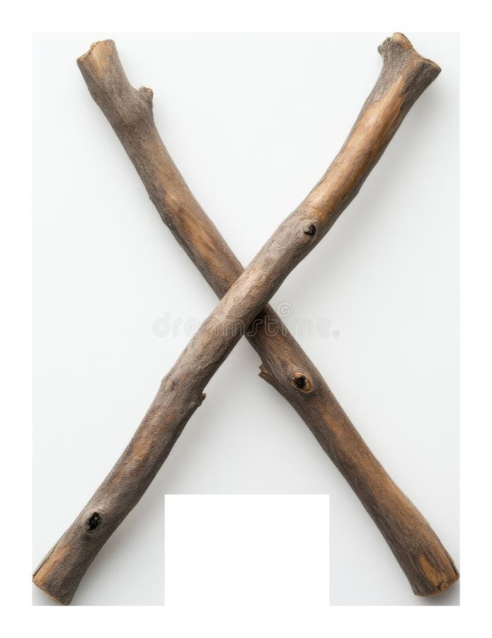 Crossed Wooden Sticks on Transparent Background, Nature and Rustic ...