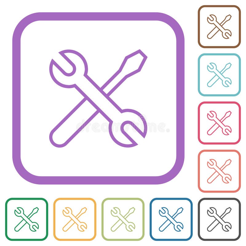 Crossed Wrench Screwdriver Stock Illustrations – 2,304 Crossed Wrench ...
