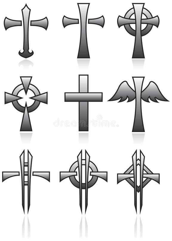 Crosses stock illustration. Illustration of round, cross - 21439137