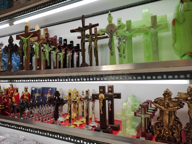 Crosses in the church shop stock image. Image of crosses - 240761853