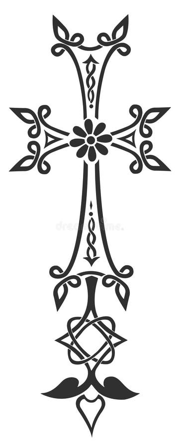 Crosses Crucifix. Religious Design Elements Illustration Stock ...