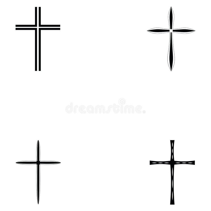 Crosses icon set stock vector. Illustration of symbol - 107347595
