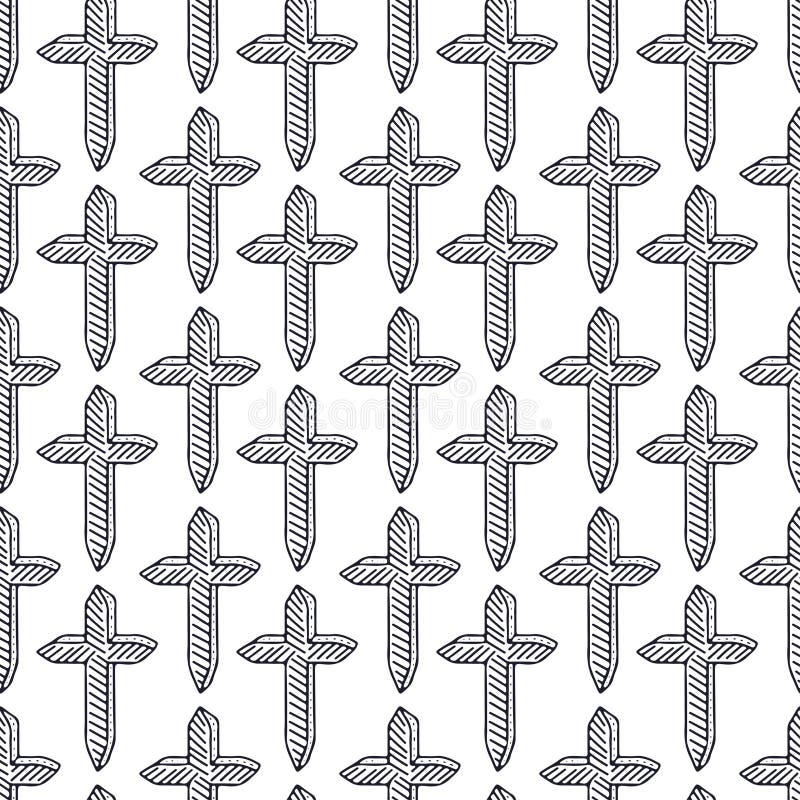 Doodle Crosses Pattern. Fashion Seamless Pattern Stock Vector ... Doodle Crosses Pattern. Fashion Seamless Pattern Stock Vector ...