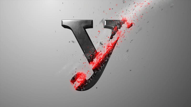 Crossfire Effects Alphabet on Dark Backgorund, 3D Render Stock ...