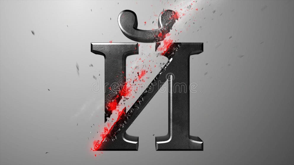 Crossfire Effects Alphabet on Dark Backgorund, 3D Render Stock ...