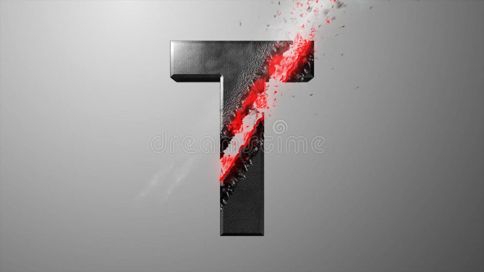 Crossfire Effects Alphabet on Dark Backgorund, 3D Render Stock ...