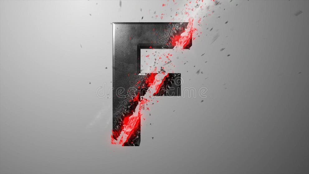 Crossfire Effects Alphabet on Dark Backgorund, 3D Render Stock ...
