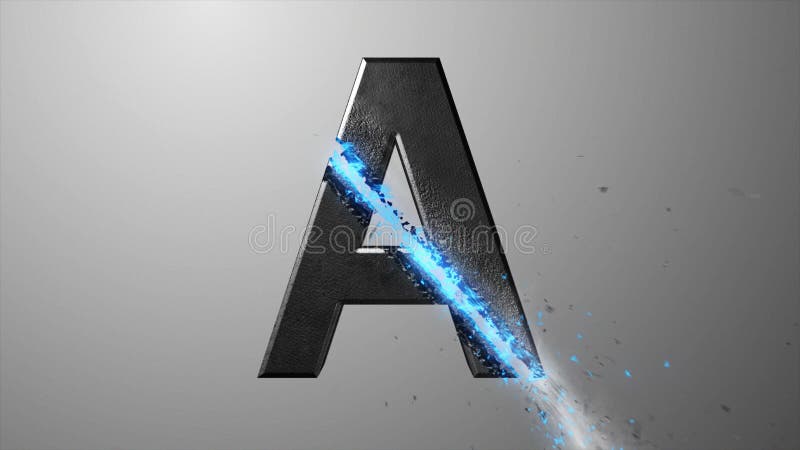 Crossfire Effects Alphabet on Dark Backgorund, 3D Render Stock ...