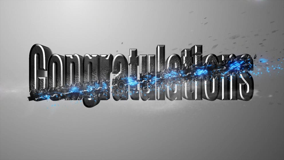 Crossfire Effects Congratulations on Dark Backgorund, 3D Render Stock ...