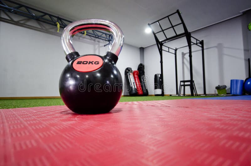 Tired Woman Sitting on Tire in Crossfit Gym Stock Image - Image of ...