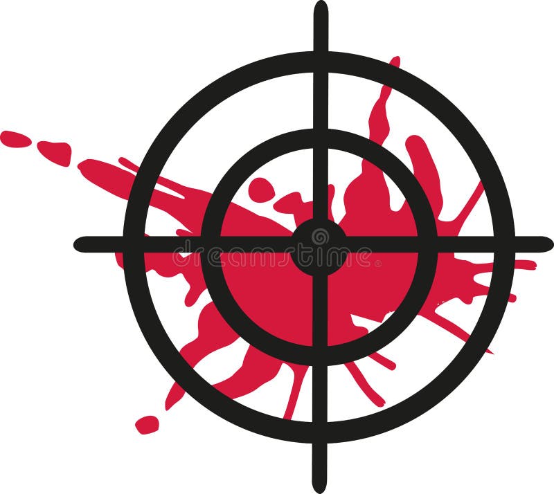 Crosshair with blood stock illustration. Illustration of blood - 107153566