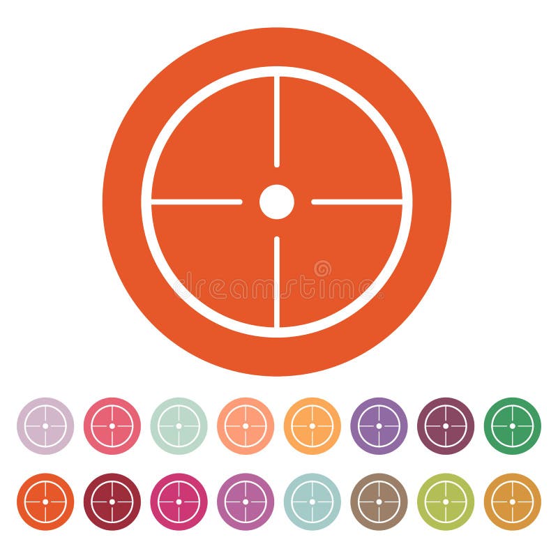 The Crosshair Icon. Search Symbol Stock Vector - Illustration of ...